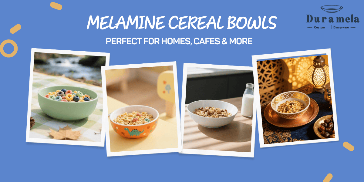 Custom Melamine Cereal Bowl, Solid Colors & Prints | Duramela