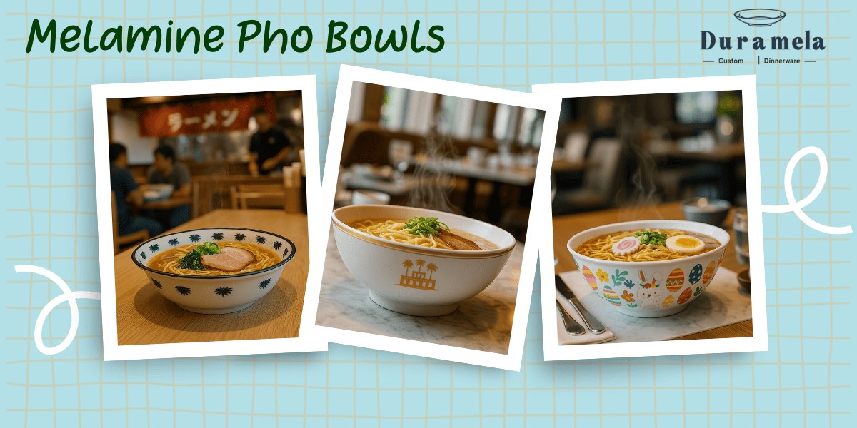 Custom Melamine Pho Bowl, Durable Dinnerware | Duramela